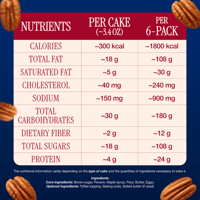 Texas Pecan Cake 6-Pack — Best Value Gift Set | Ships Nationwide
